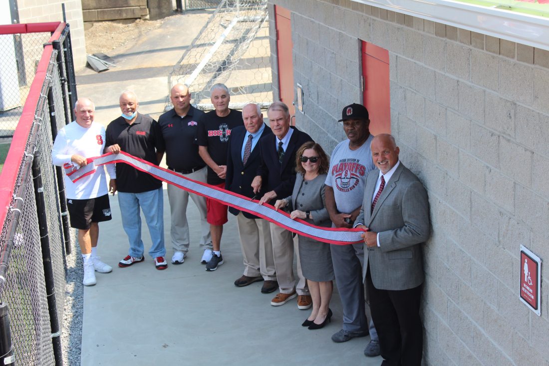 Big Red unveils new visitors’ side restrooms at Harding Stadium | News ...